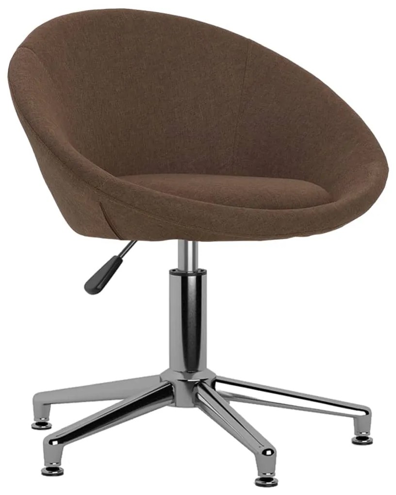 330442 vidaXL Otočná kancelářská židle hnědá textil