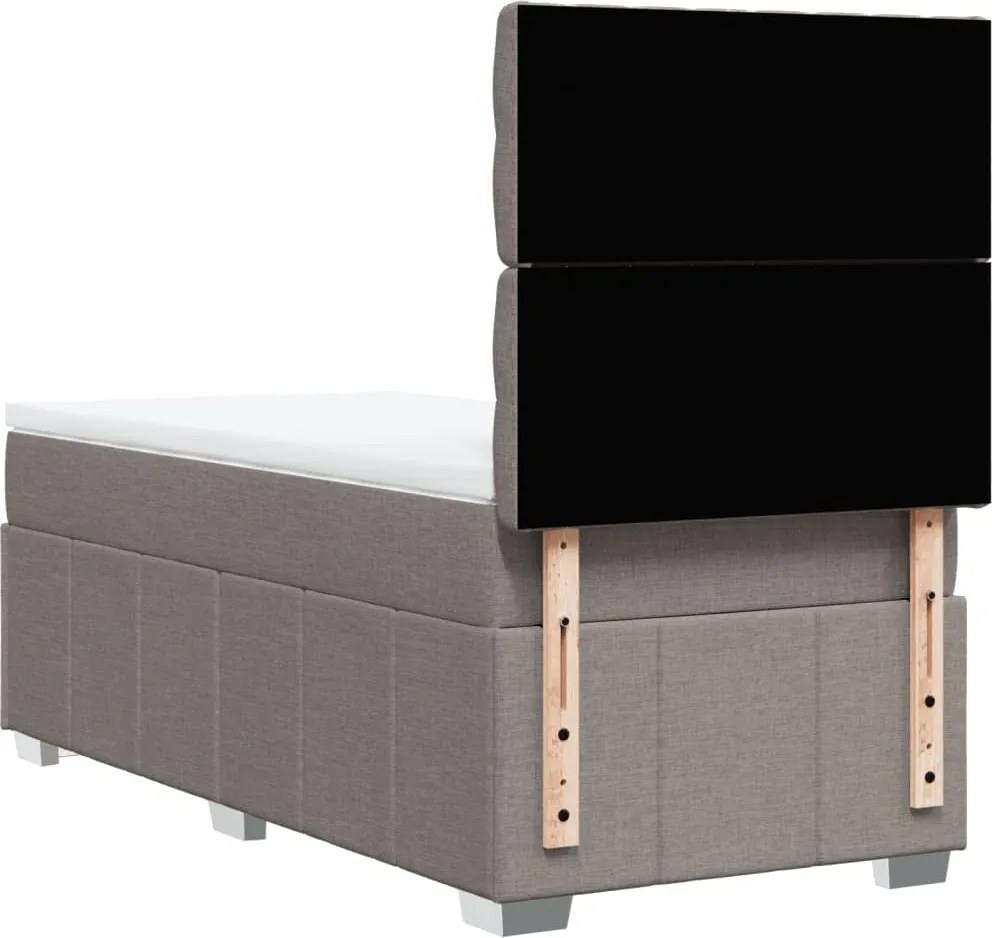 Box spring postel s matrací taupe 100 x 200 cm textil 3291590