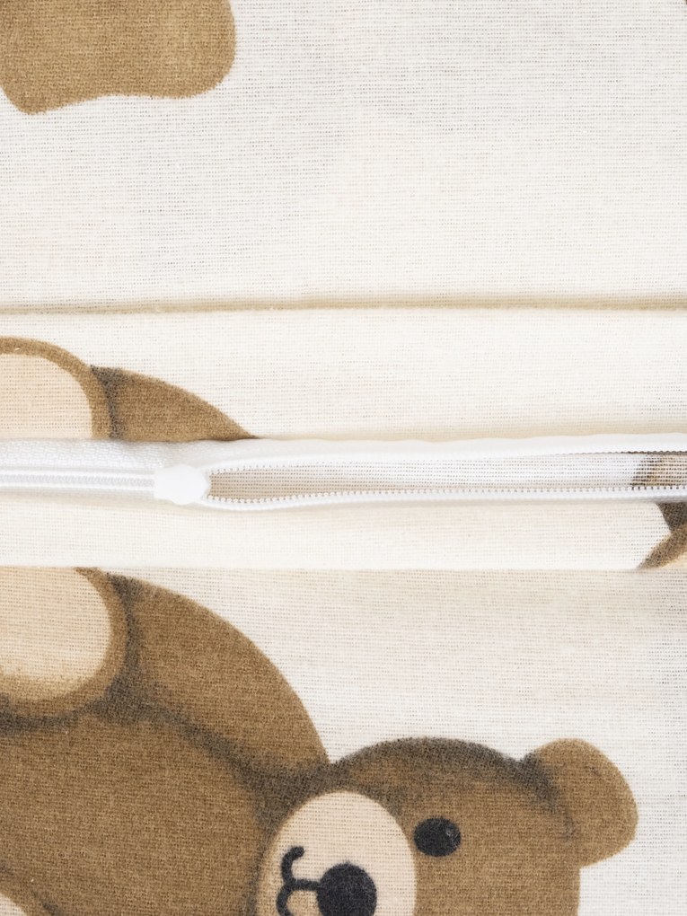 MK Lůžkoviny Francouzské flanelové povlečení - Plyšoví medvídci 220 × 200 cm, 2ks 70 x 90 cm