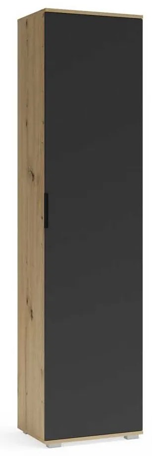 Předsíňová skříň Walker 50 cm, dub artisan / antracit