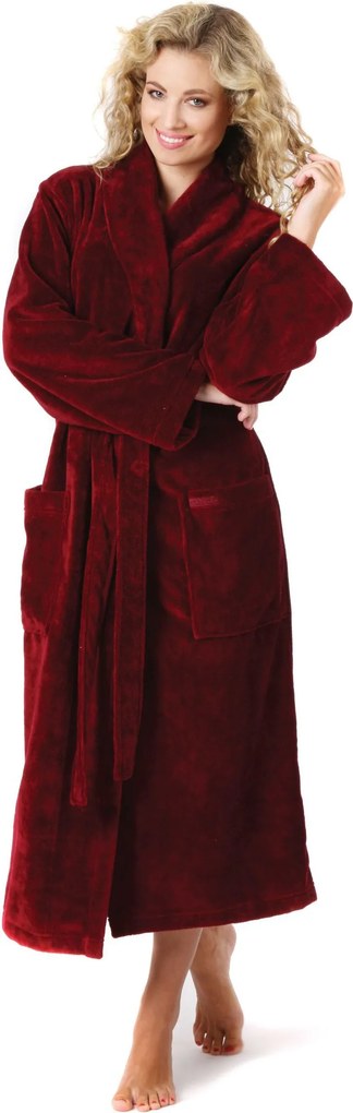 Vínový Dámský Župan Tampa - Model 21 49 3651 - XL