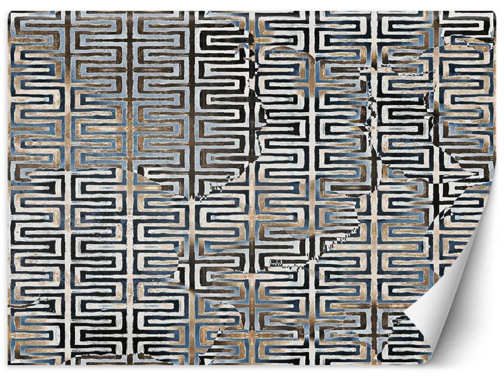 Fototapeta, Geometrický vzor ve zlatém lesku - 450x315 cm