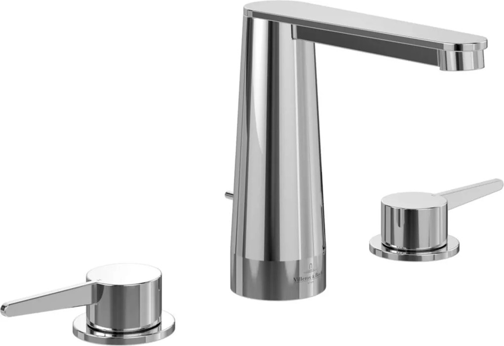 Villeroy & Boch Conum - Umyvadlová baterie s výpustí, 3-otvorová instalace, chrom TVW12700100061