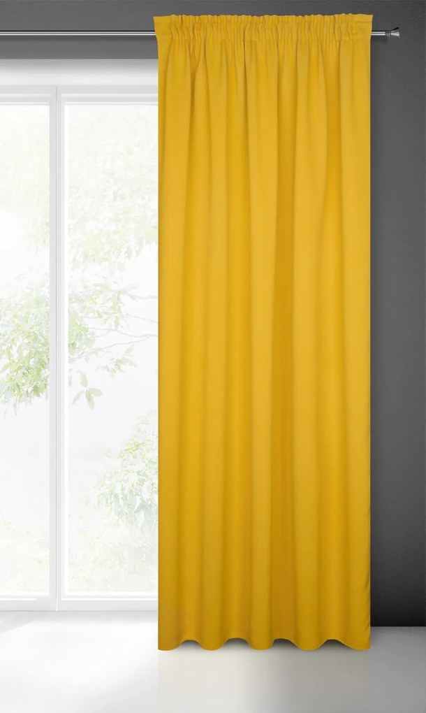 ZATEMŇOVACÍ ZÁVĚS NA PÁSCE BLACKOUT 135X270 CM HOŘČICOVÁ