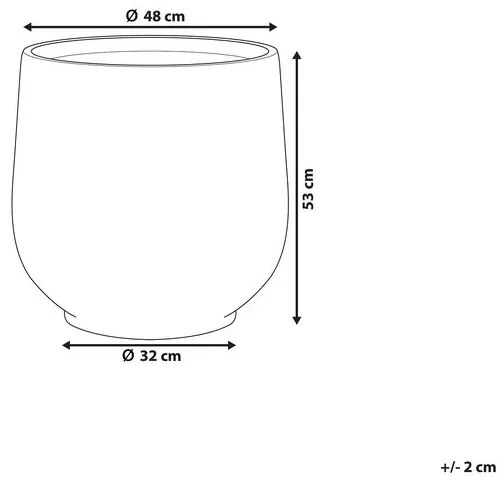 Květináč světle šedý ⌀53 cm DIONI Beliani