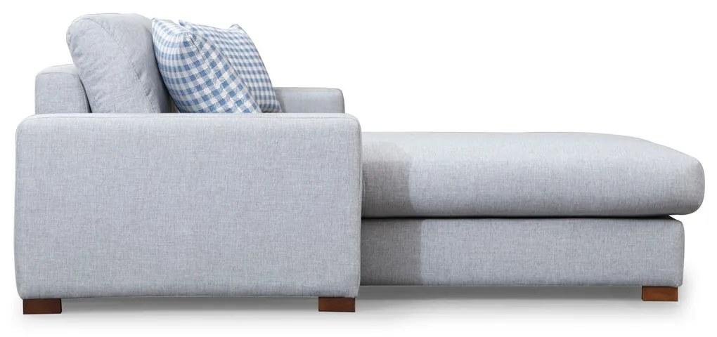 Designová rohová sedačka Bellona 290 cm světle šedá - levá