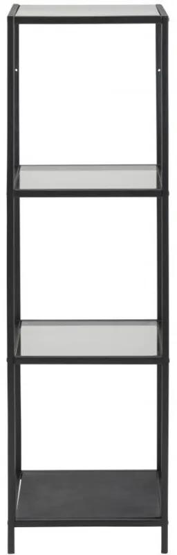 Regál Seaford 37 x119,5 cm černý