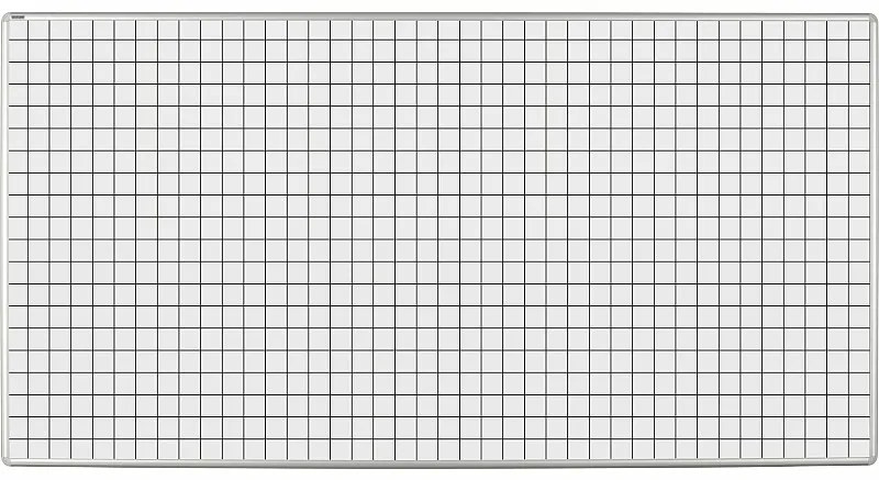 Magnetická tabule s odkládací poličkou MANAŽER L 200 x 100 cm (potisk) - čtverec 50 mm (102001001104)