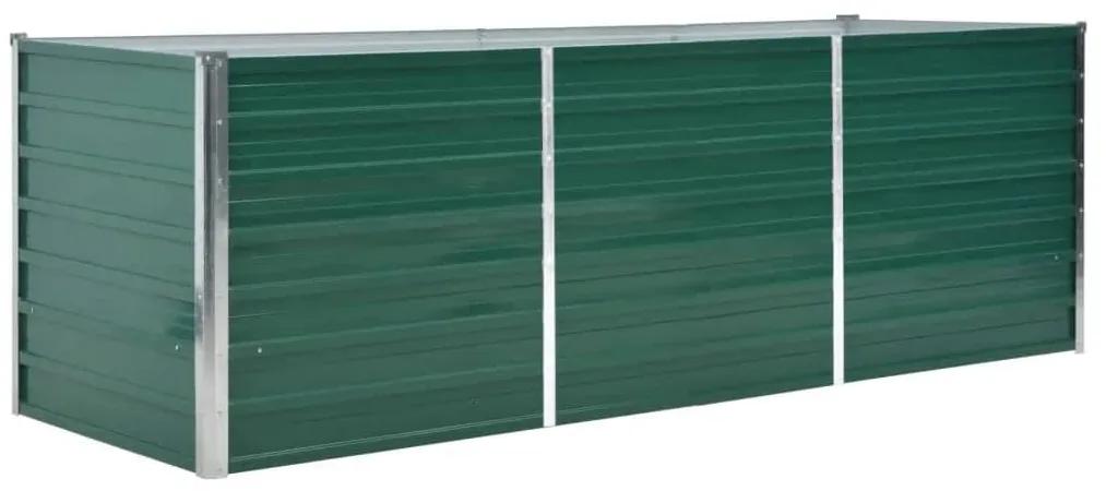 Vyvýšený záhon pozinkovaný ocel 240 x 80 x 77 cm zelený - Default Title