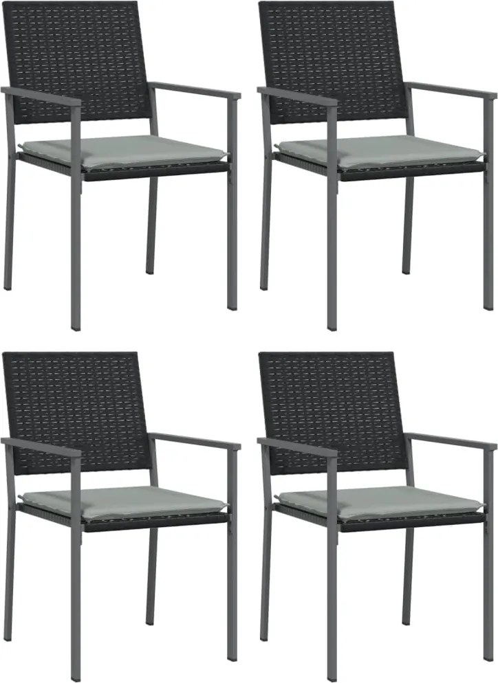 5dílný zahradní jídelní set s poduškami polyratan a ocel 3187002