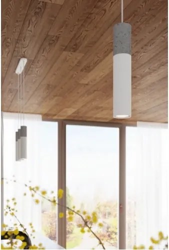Lustr SOLLUX Borgio 3p GU10 3x40W bez zdroje SL.1080 beton a ocel šedá, bílý baldachýn