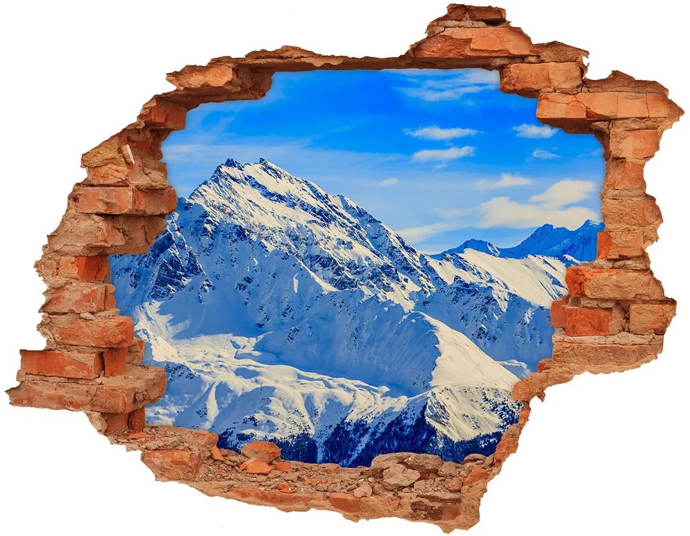 Wallmuralia Fototapeta díra na zeď Alpy zima 90x70 cm