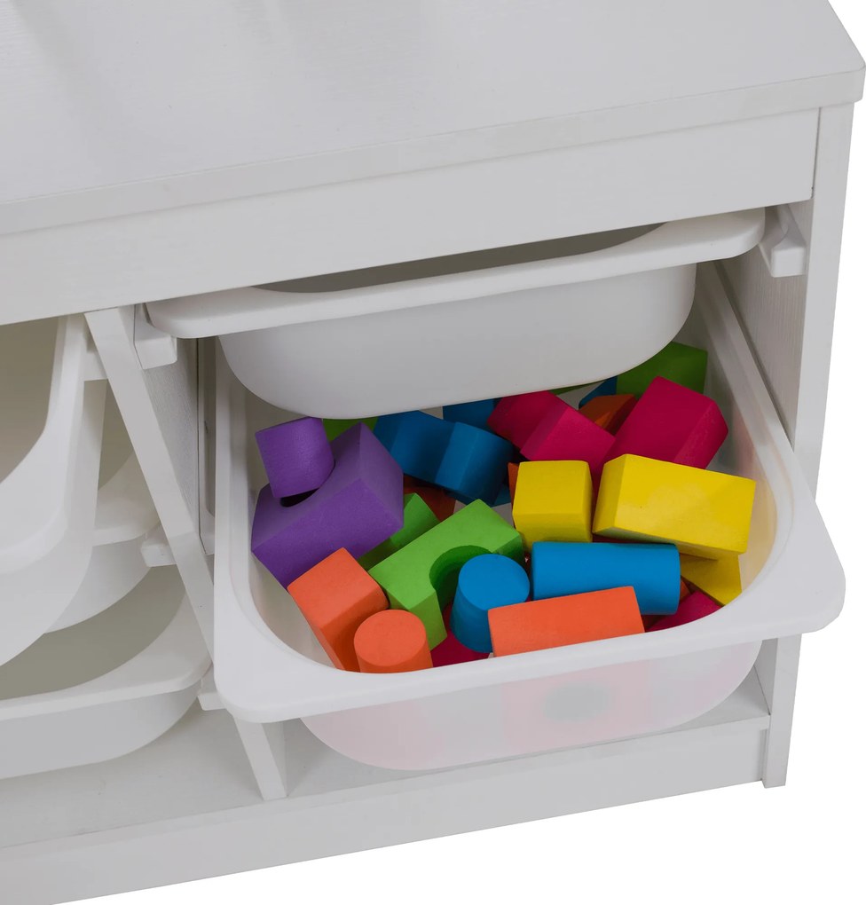 Organizér s úložnými boxy, bílá, TRIMAL