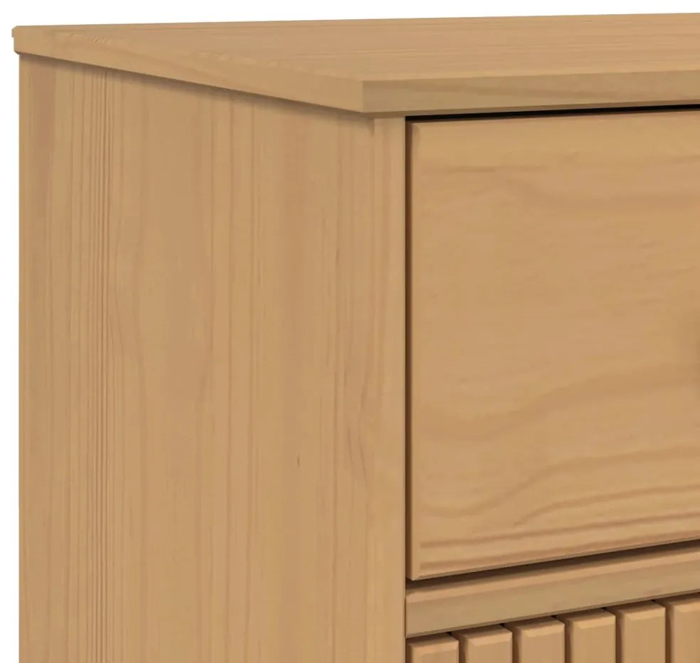 Příborník OLDEN hnědý 114 x 43 x 73,5 cm masivní borové dřevo - Default Title