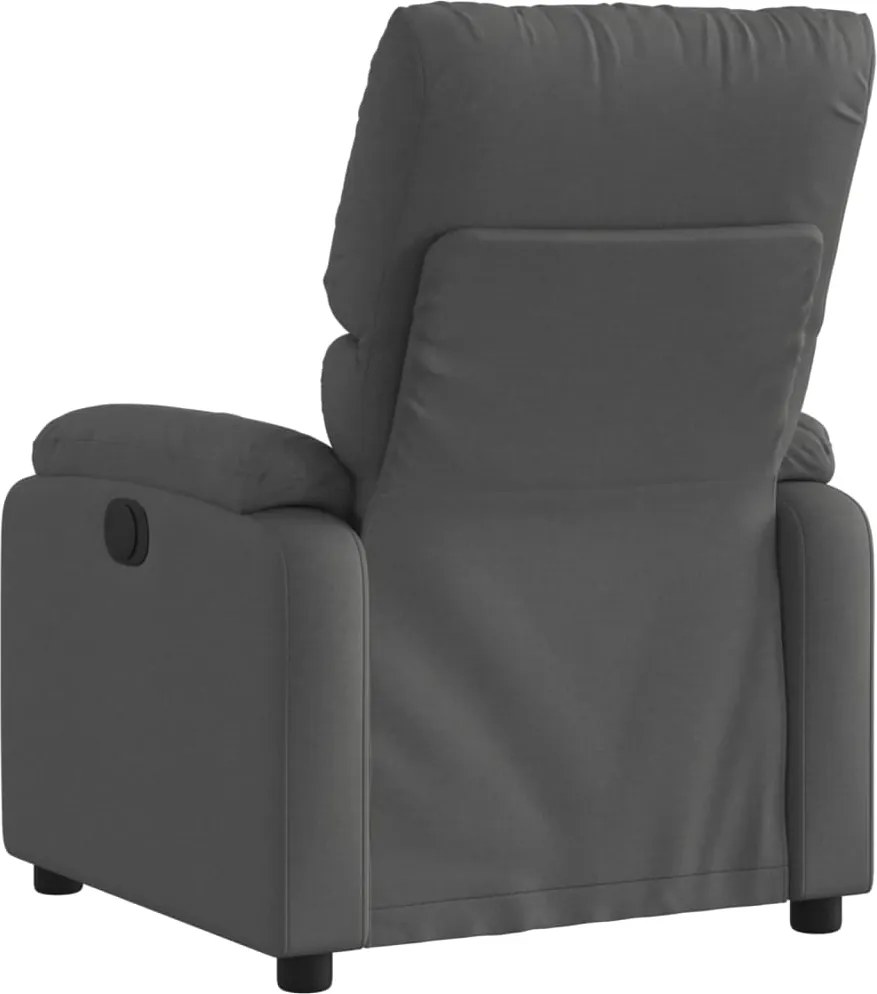 Polohovací křeslo tmavě šedé látkové 3205681