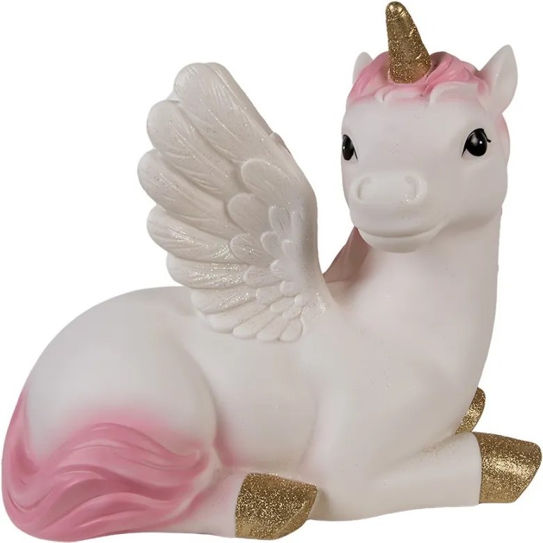 Dětská stolní LED lampička bílý jednorožec Unicorn - 41*25*40 cm