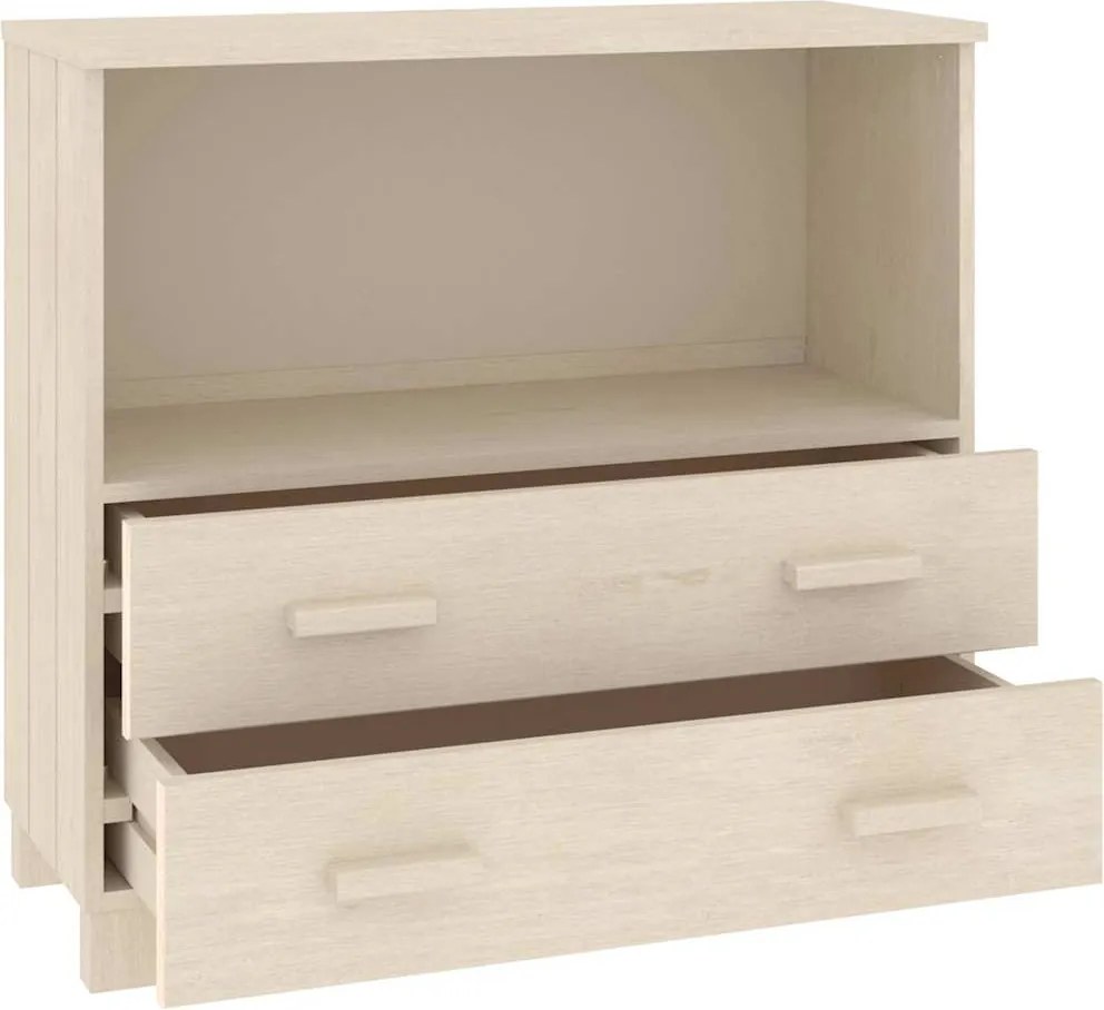 Příborník HAMAR medově hnědý 85 x 35 x 80 cm masivní borovice 340496
