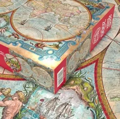 CHERRY PAZZI Puzzle Mapa světa Velkých objevů / 2000 dílků / 100 x 70
