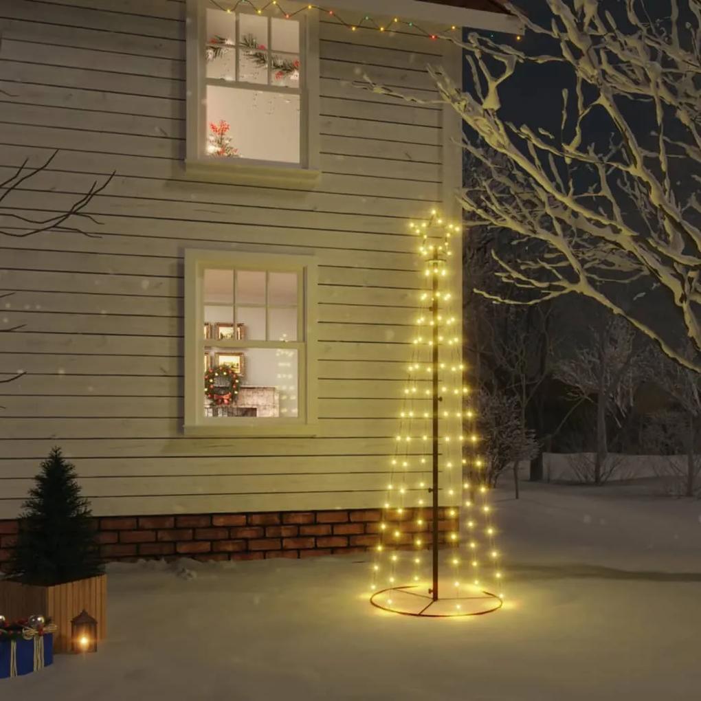 Vánoční stromek kužel 108 teplých bílých LED diod 70 x 180 cm