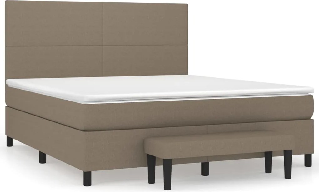Box spring postel s matrací taupe 180x200 cm textil 3136457