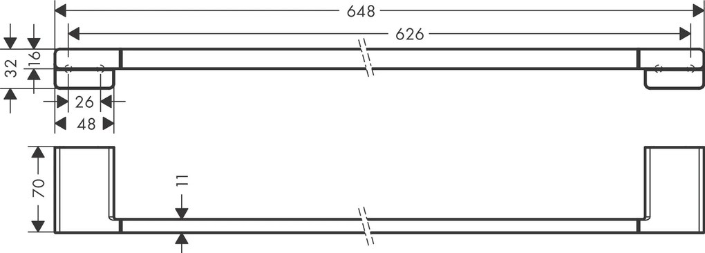 Hansgrohe AddStoris, držák na ručník, kartáčovaný bronz, HAN-41747140