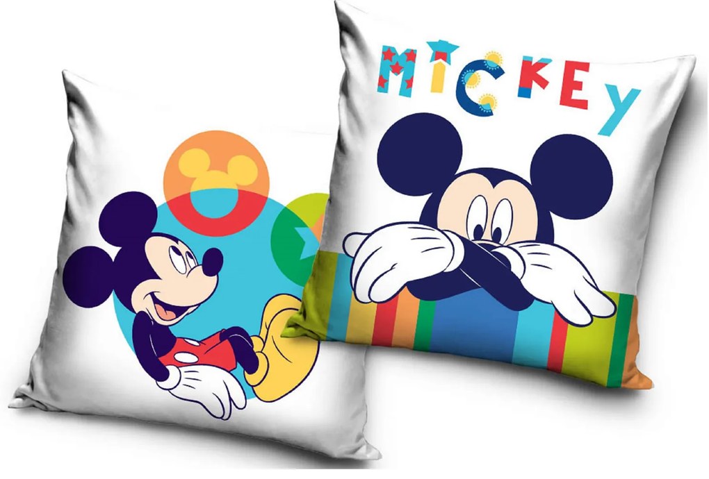 Carbotex DĚTSKÝ DEKORAČNÍ POLŠTÁŘ MICKEY 40X40 CM VZOROVANÁ