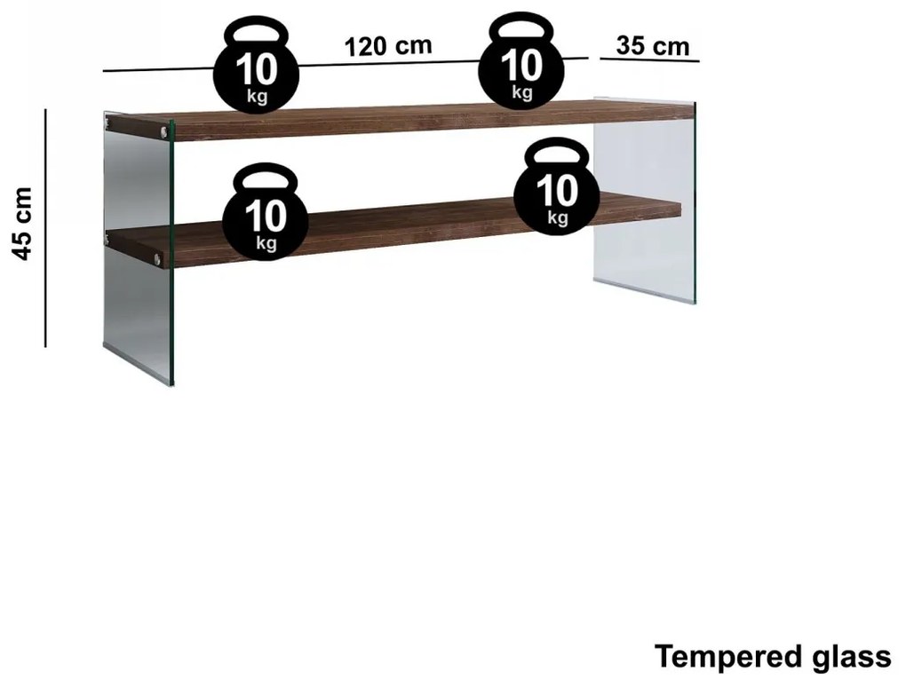 TV stolek TV1003 120 cm ořech