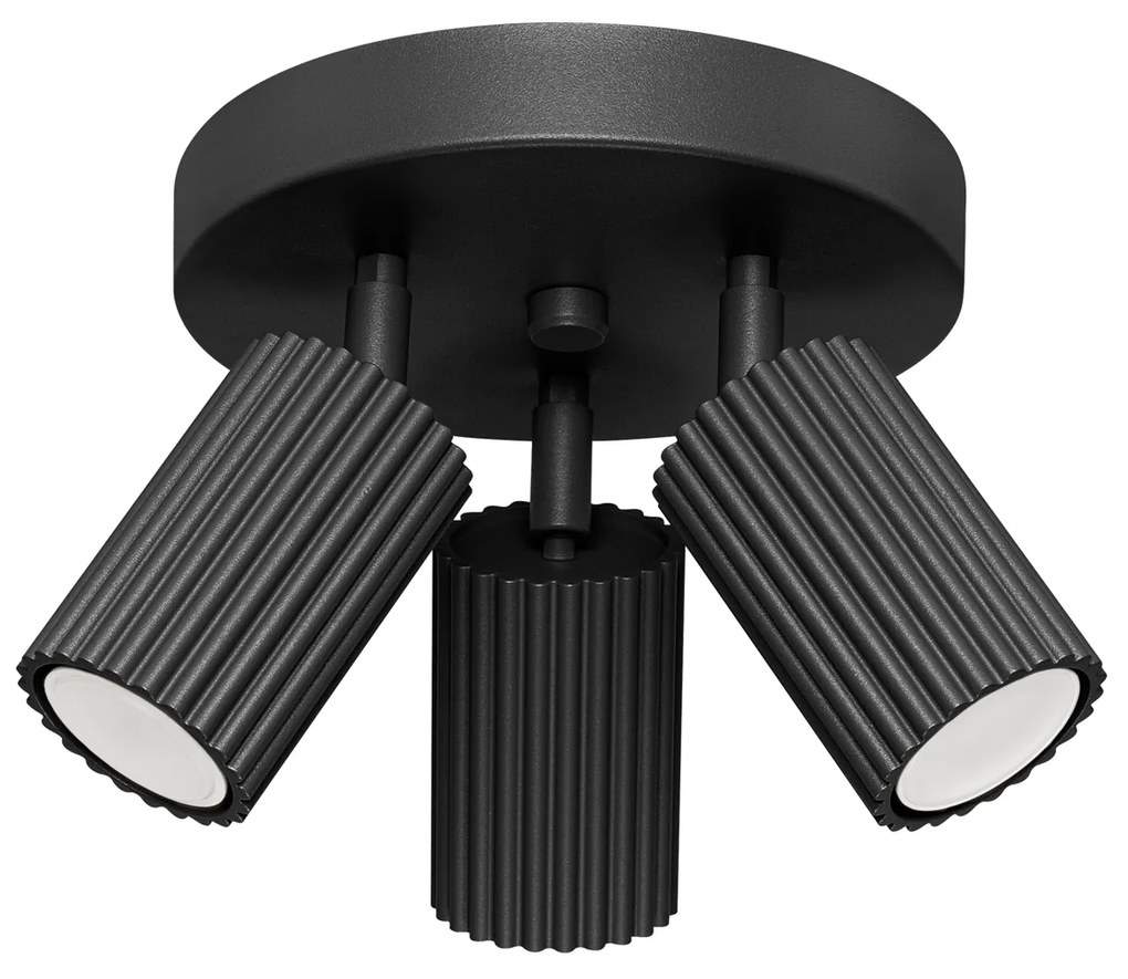 Sollux Lighting Stropní svítidlo KARBON 3P Černá