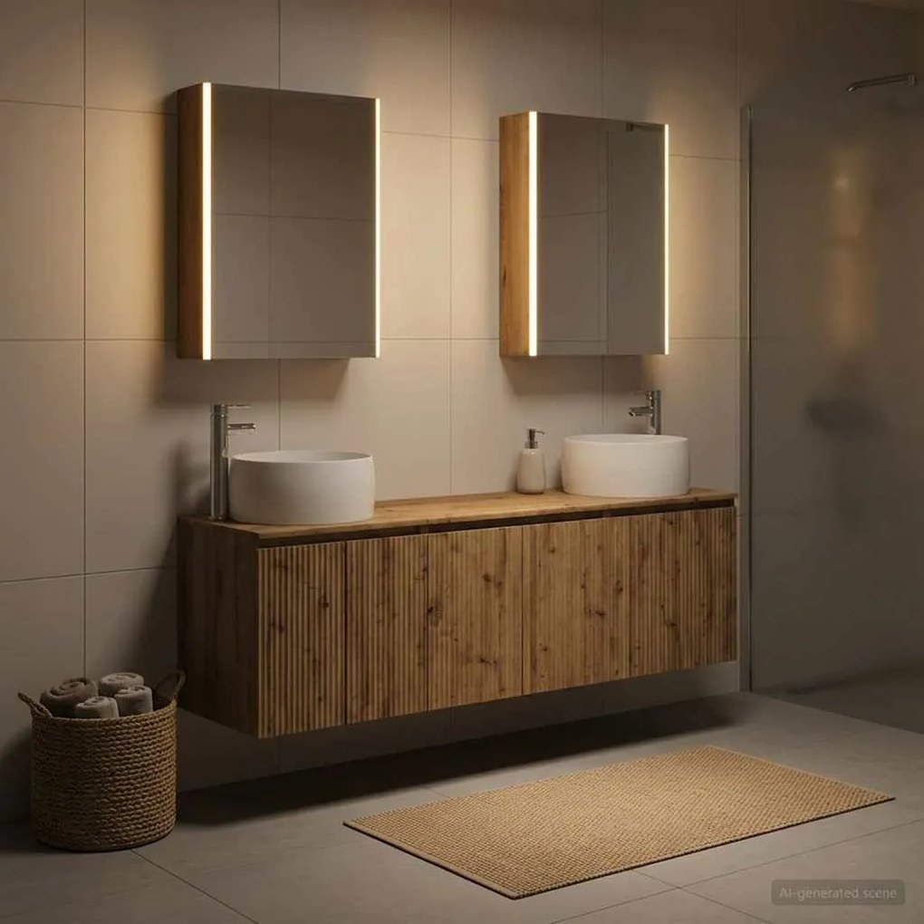 Sada koupelnových skříněk 5 ks Dub artisan Kompozitní dřevo 3406534