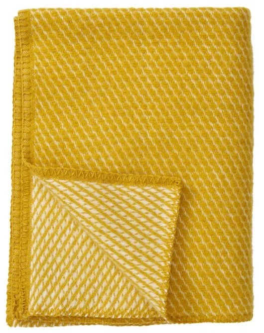 Vlněný dětský pléd Velvet saffron 90x130, Klippan Švédsko Žlutá