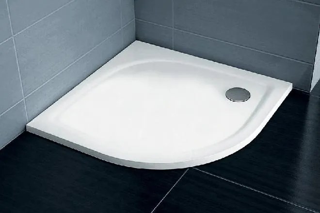 Ravak Galaxy Pro Flat - Čtvrtkruhová sprchová vanička Elipso Pro-80 Flat, 800x800 mm, bílá XA234411010