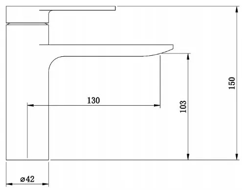 Gamma Faro, umyvadlová baterie h-150, bílá, GMA-BFU-B