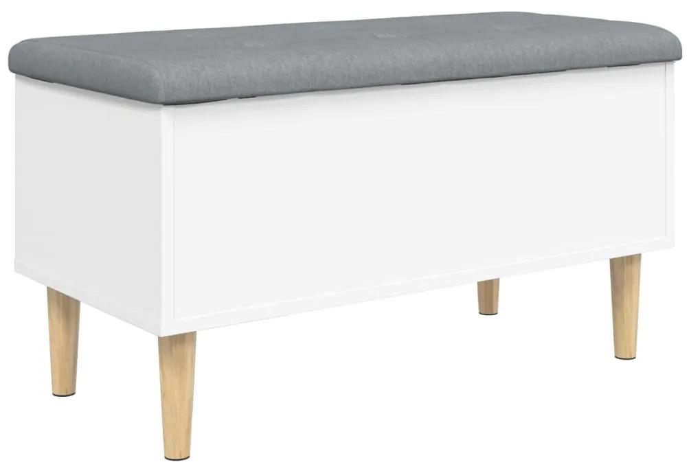 vidaXL Úložná lavice bílá 82 x 42 x 46 cm kompozitní dřevo