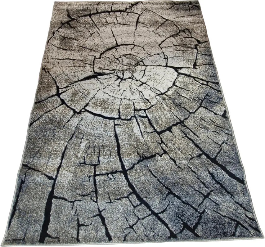 HU Hnědý přírodní koberec Loft z kmenů, obdélníkový, vzor dřeva Rozměr: 60x100 cm
