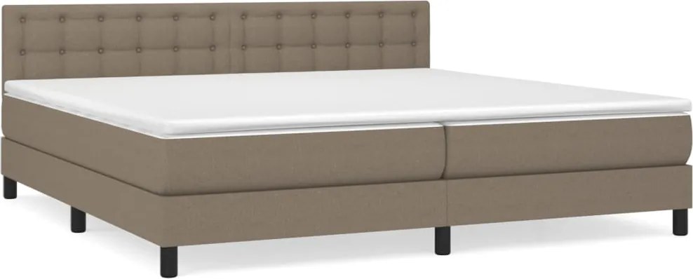 Box spring postel s matrací taupe 200x200 cm textil 3140405