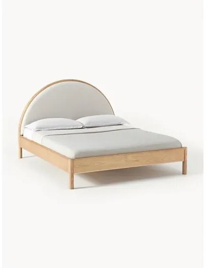 Dřevěná postel's polstrovaným čelem Sean