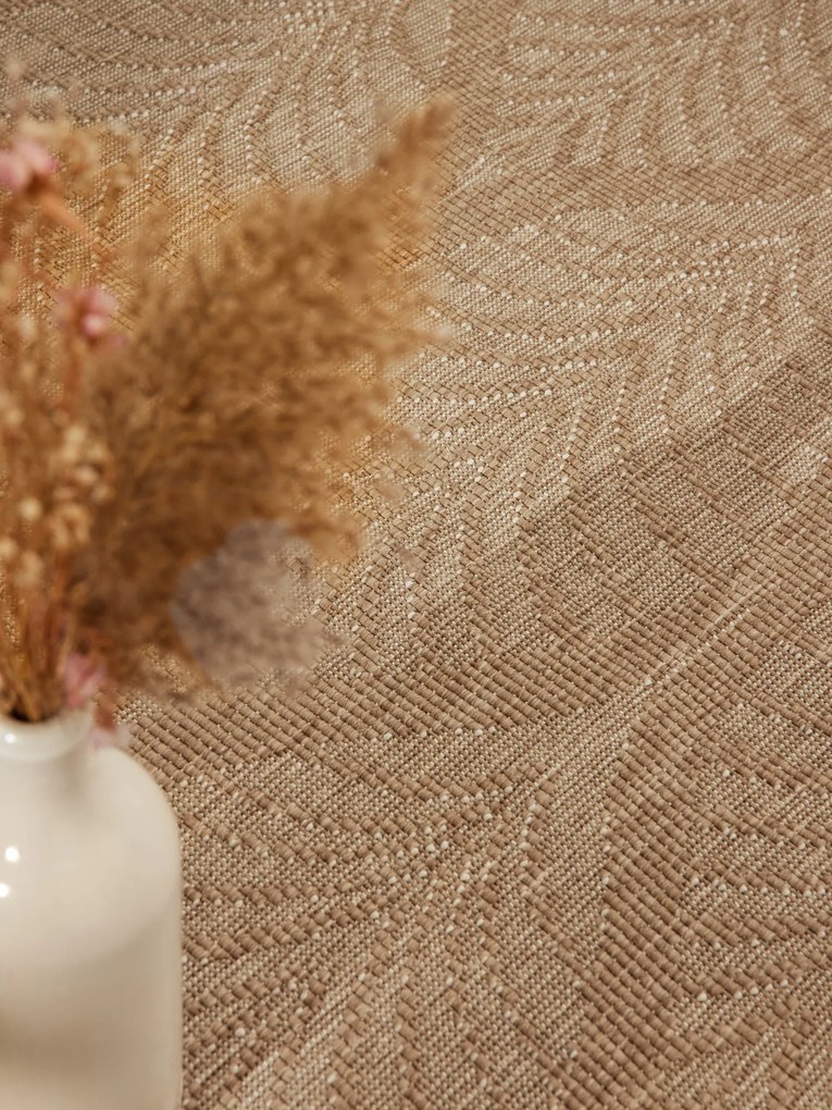 NORTHRUGS, Koberec běhoun Duet Liora 106247 Beige/White - na ven i na doma, 80x250, béžová, chodba / předsíň