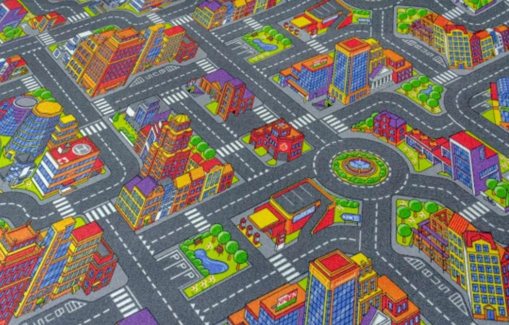 ASSOCIATED WEAWERS DĚTSKÝ METRÁŽOVÝ KOBEREC BIG CITY 97 vícebarevný BARVA: Vícebarevný, ŠÍŘKA: 4 m