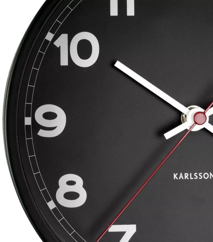 Designové nástěnné hodiny KA5846BK Karlsson 22cm