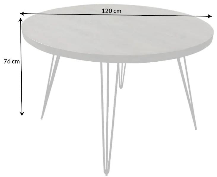 Designový jídelní stůl Shayla 120 cm šedé mango