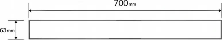 Mexen Flat M15 krytka žlabu 70 cm, zlatá matná, 1A24070