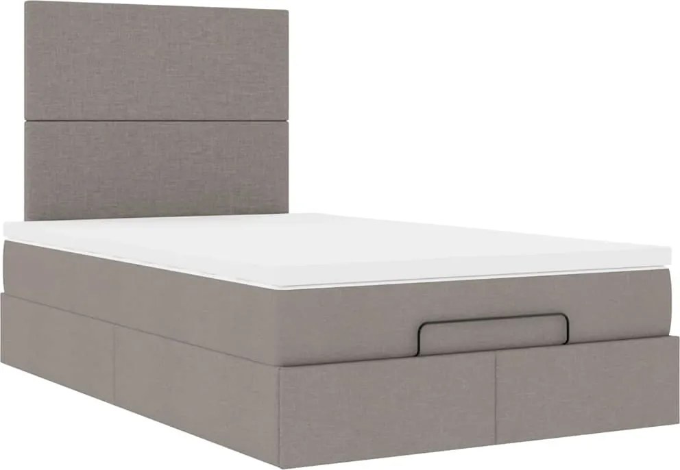 Osmanský rám postele s matrací taupe 120x190cm textil 3313061