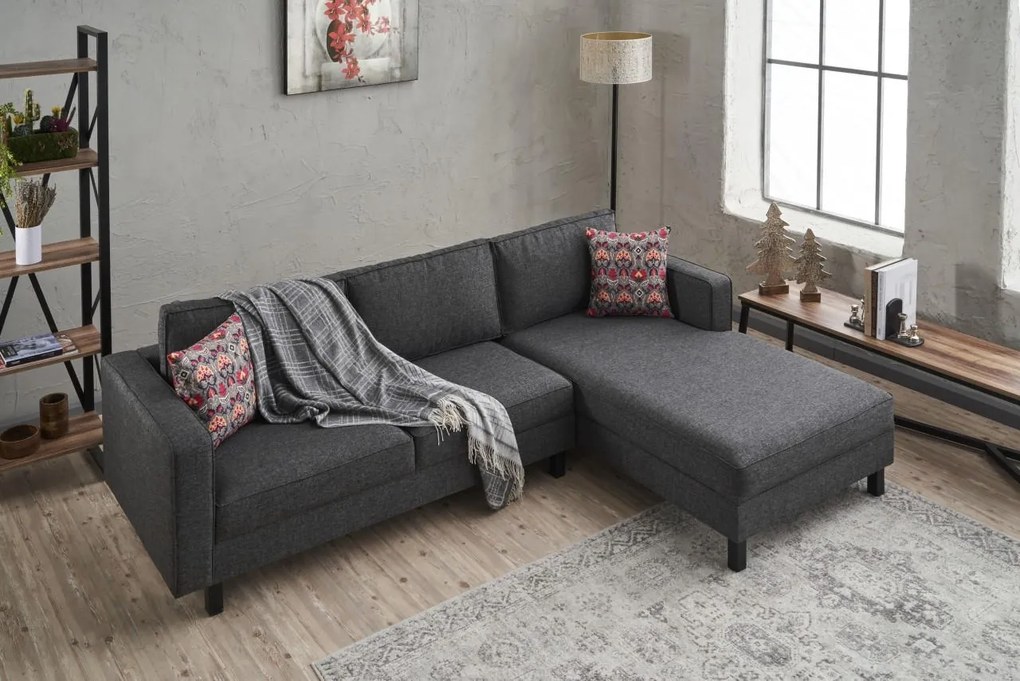 Hanah Home Pohovka KALE antracit pravý roh 825BLC2718