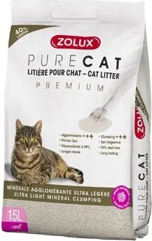 Zolux S.A.S. Podestýlka PURECAT mineral Premium 15l Zolux