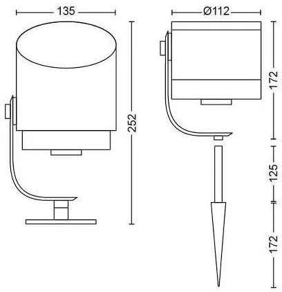 PH 17462/30/P7 HUE Lily XL SVÍTIDLO VENKOVNÍ 24V 15W 1200lm 2000-6500K IP65, 16mil. barev, černá - PHILIPS HUE (915005842601)