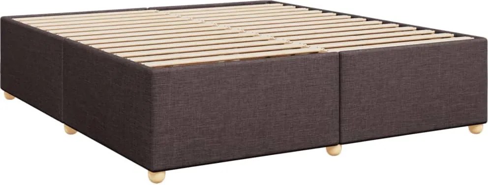 Box spring postel s matrací tmavě hnědá 180x200 cm textil 3286762