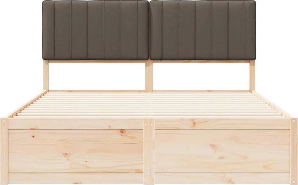 Rám postele s čalouněným čelem s čelo Taupe 150 x 200 cm 3398227