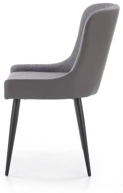 Jídelní židle Kurt, šedá / černá