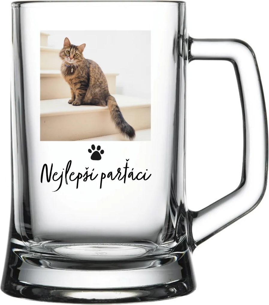 Personalizovaná pivní sklenice - fotografie s mazlíčkem