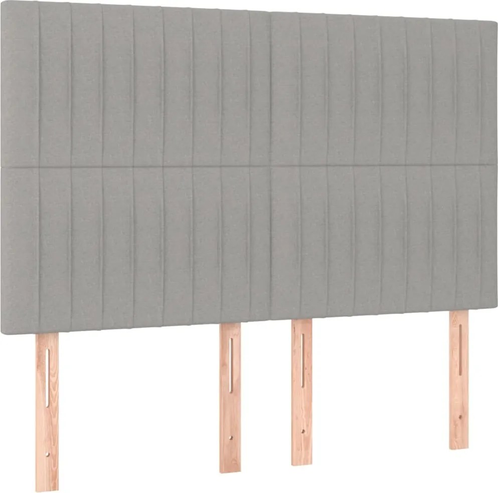 Box spring postel s matrací světle šedá 140 x 190 cm textil 3137309